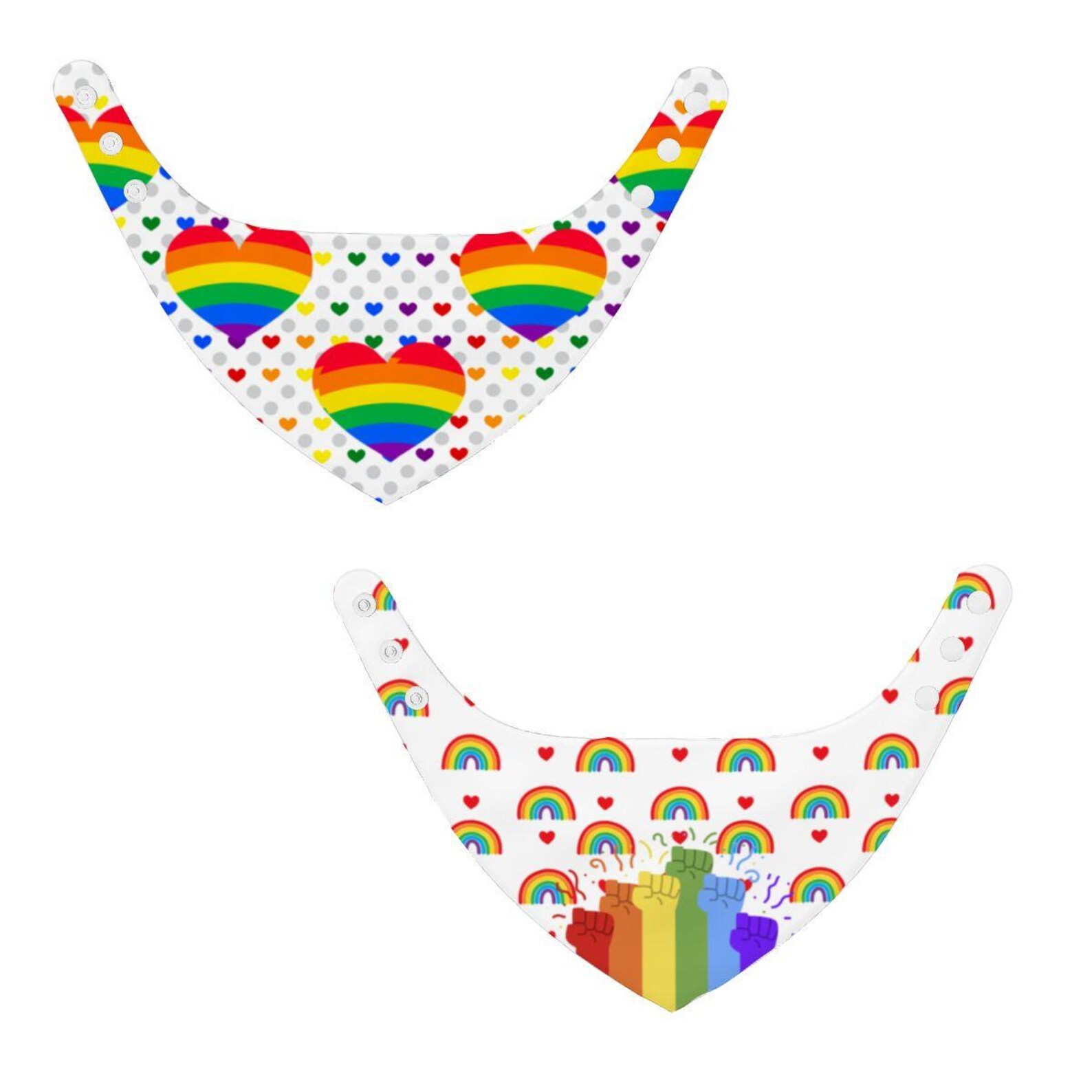 LGBTQ Kitty Scarf, Double-sided Cat Bandana With Pride Fists, Pride ...