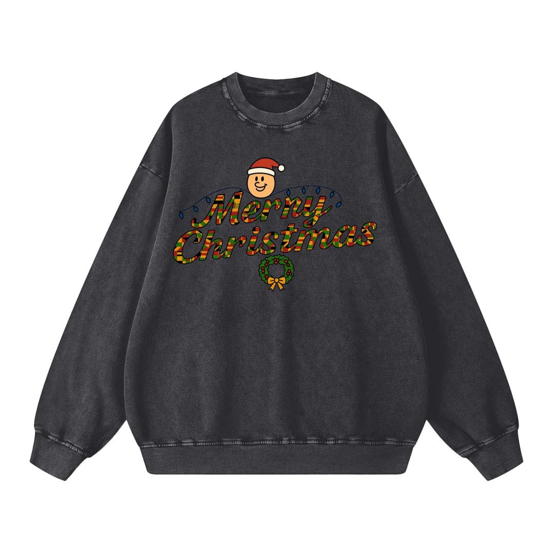 Delaena Christmas Kente Sweater, Santa , Lights - Etsy