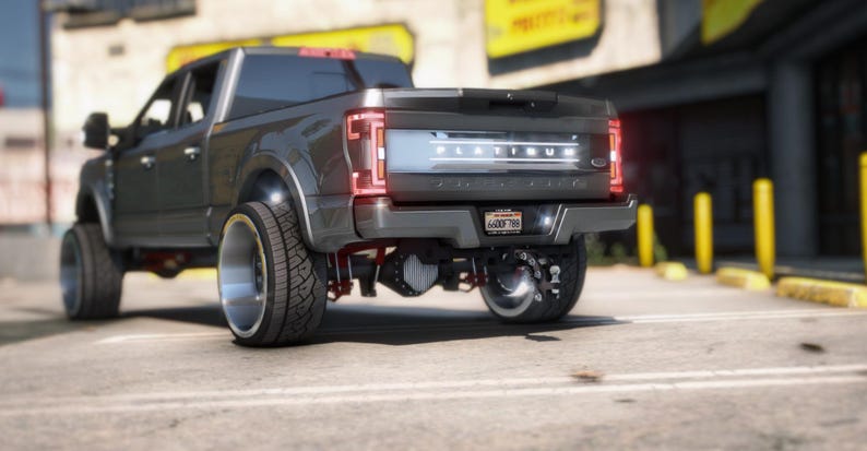 Custom Ford F350 Platinum Fivem Grand Theft Auto 5 Optimized Mod High ...