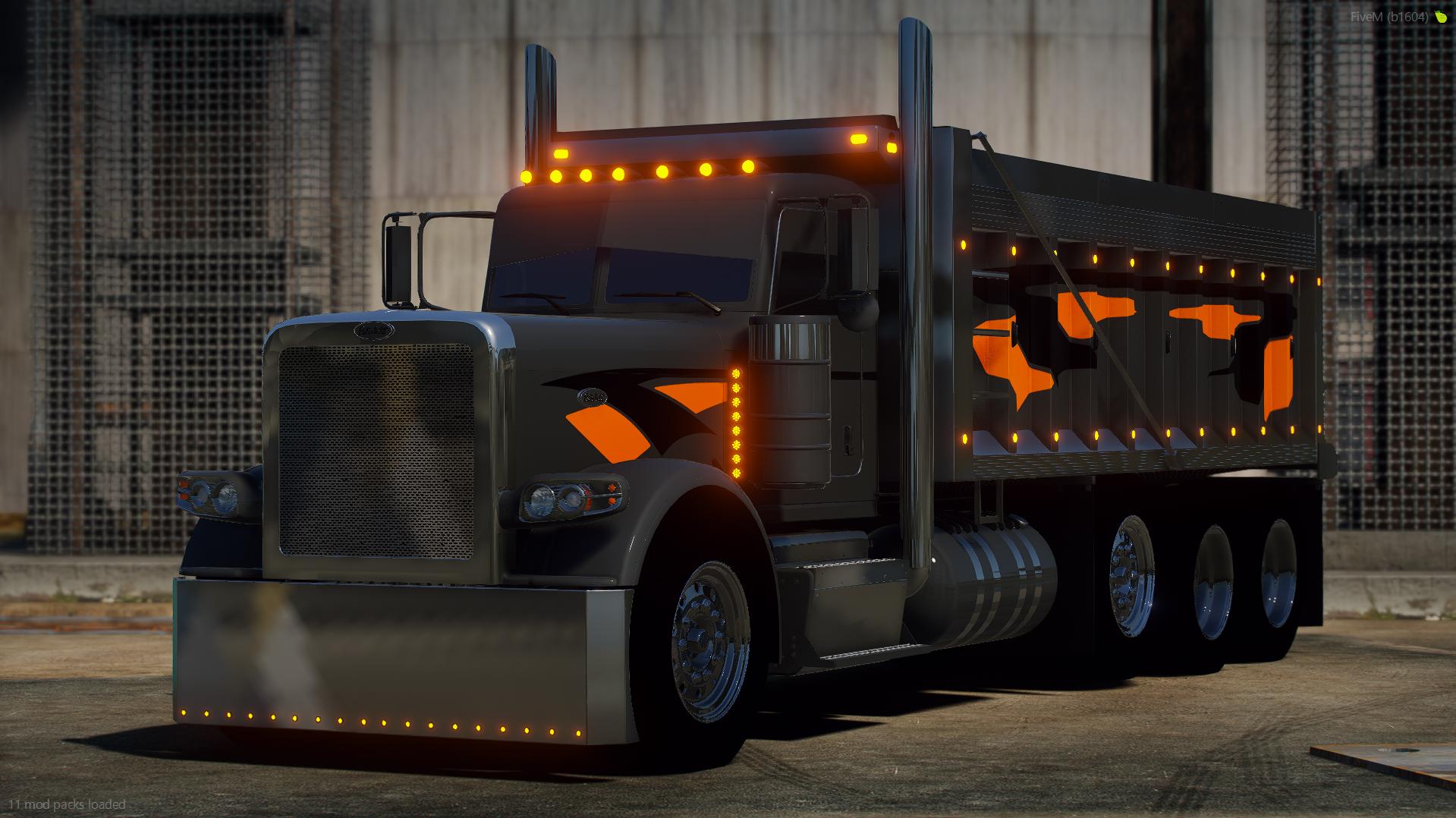 Custom Peterbilt 389 Tri-axle Dump Truck W/animation | Fivem ...