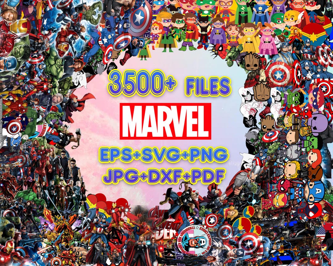Marvel Super Hero Mega Bundle Svg Png for Cricut and Sublimation ...