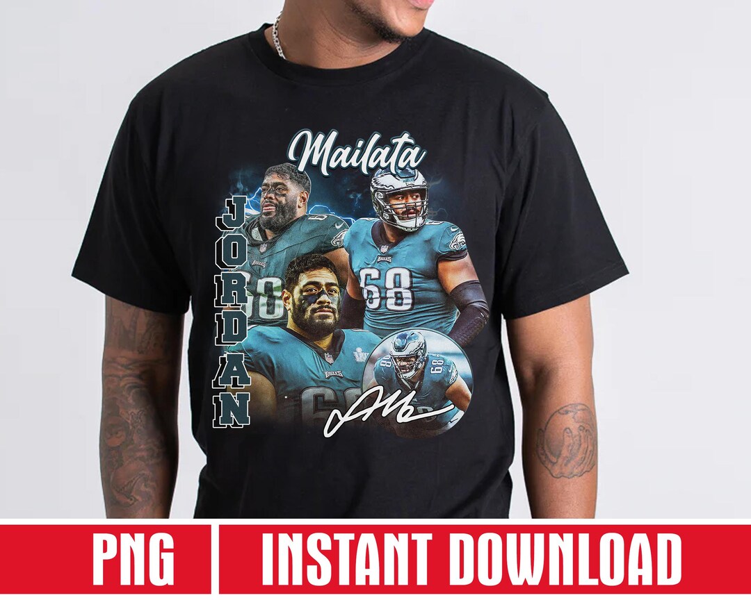 Jordan Mailata PNG Design, Jordan Mailata Eagles Football Retro, 90s ...