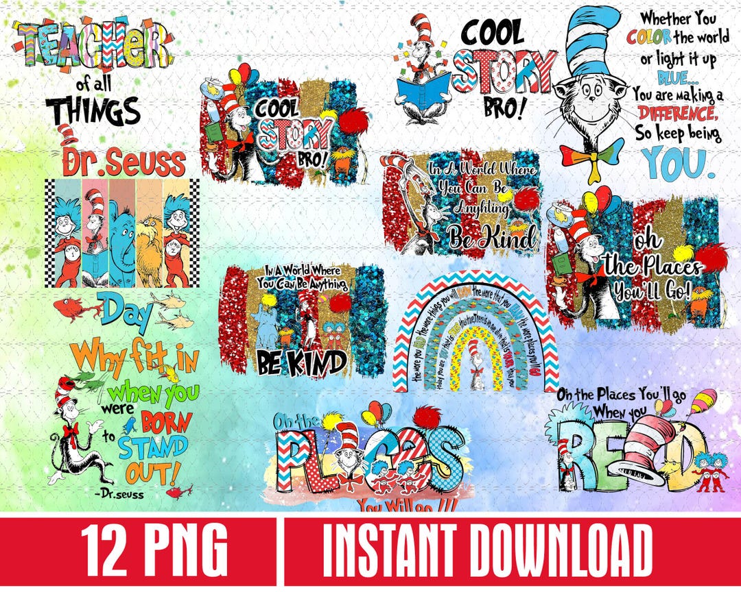Dr. Seuss Bundle Png , Dr. Seuss PNG, Happy Dr Seuss Day PNG, Dr. Seuss ...