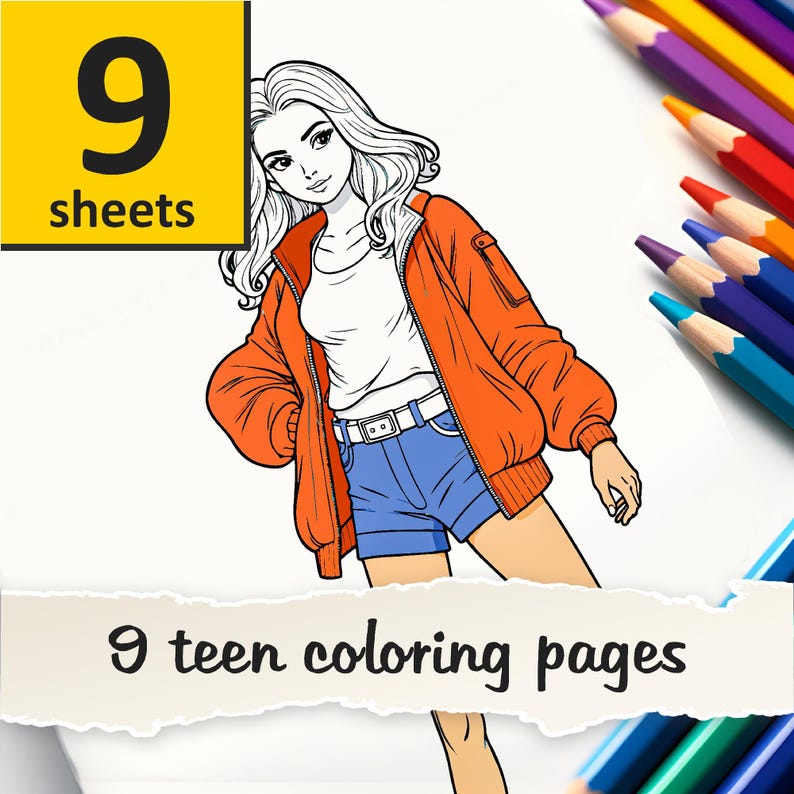 Teen Coloring Pages - Relaxing and Fun Printable Coloring Sheets ...
