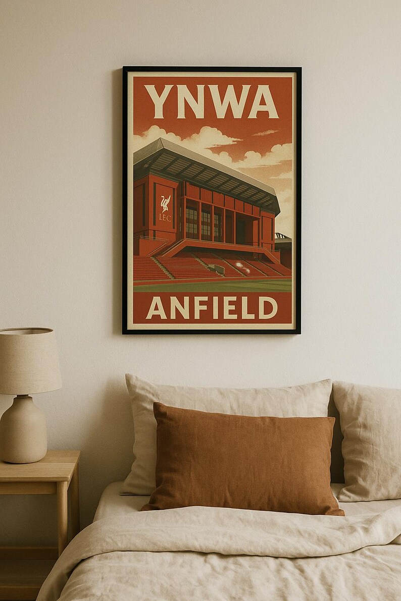Anfield Liverpool FC Poster – Vintage-style Digital Print | Red YNWA ...