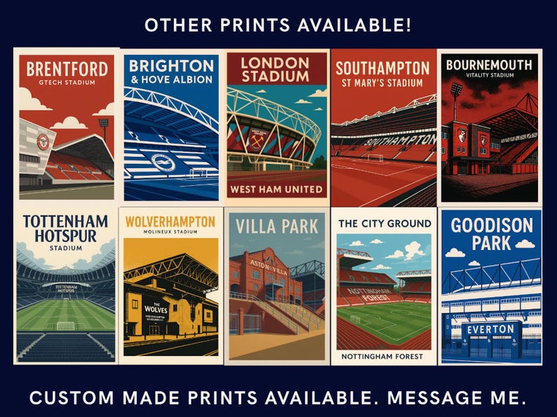 Goodison Park Everton Stadium Digital Print | Football Wall Art | Gift ...