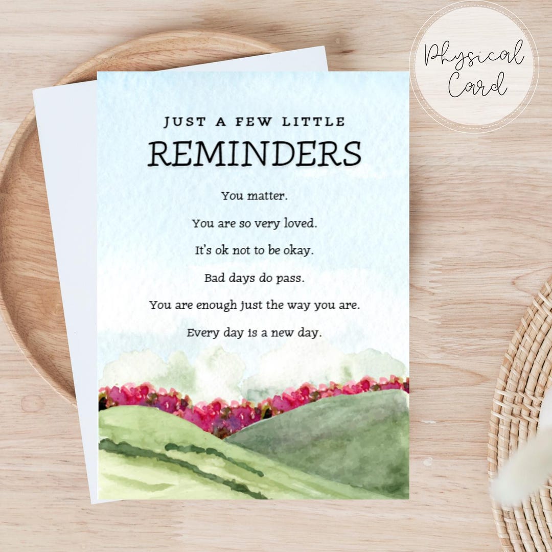 Encouragement Greeting Card | Friendship Card | Reminders | You Matter ...