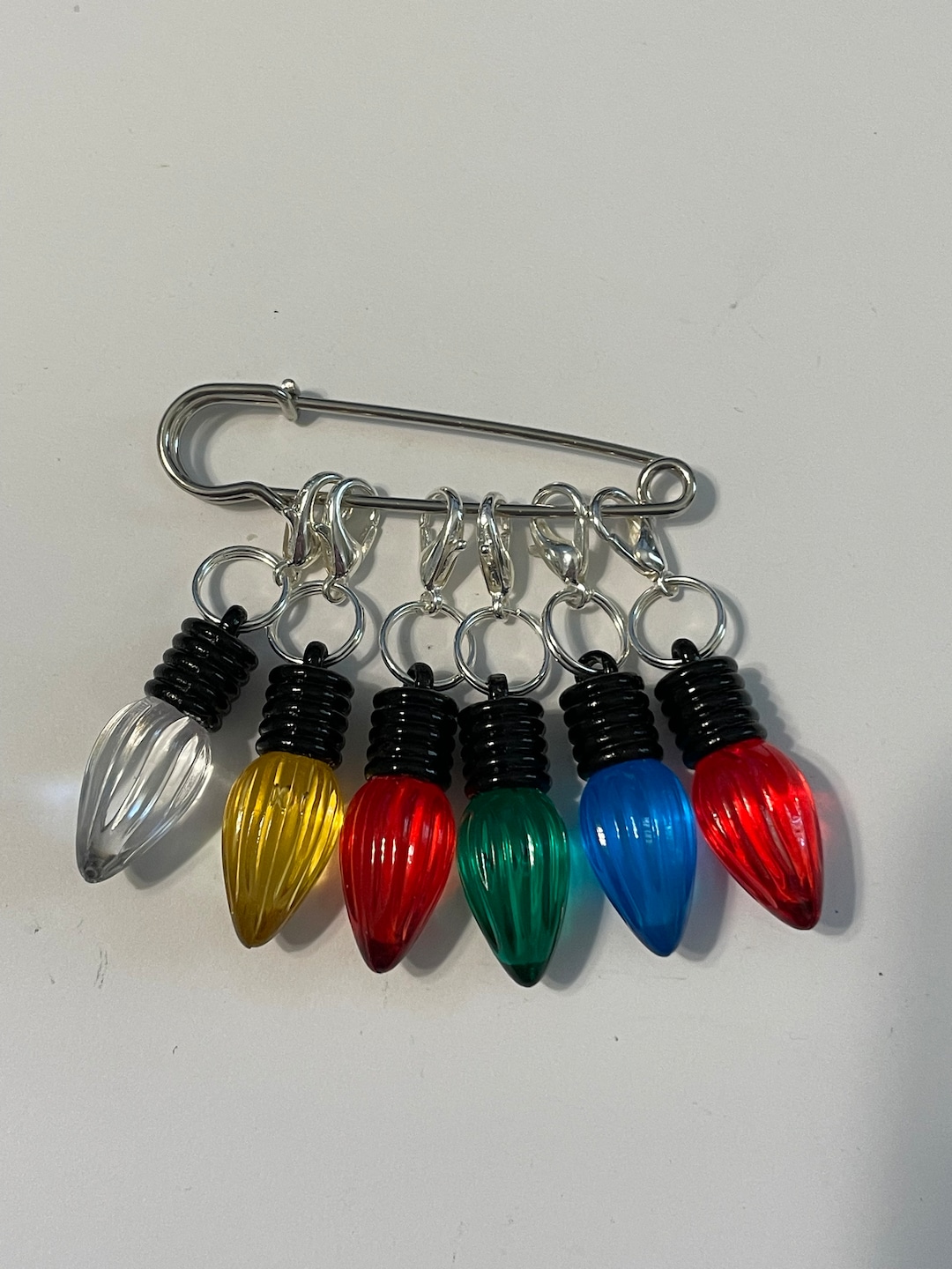 Set of 6 Christmas Bulbs Counting Knitting Stitch Markers - Etsy