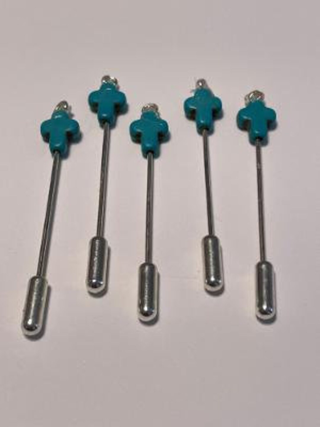 Set of 5 Blue Crosses Counting Marking Pins | Stitch Markers | Knitting ...