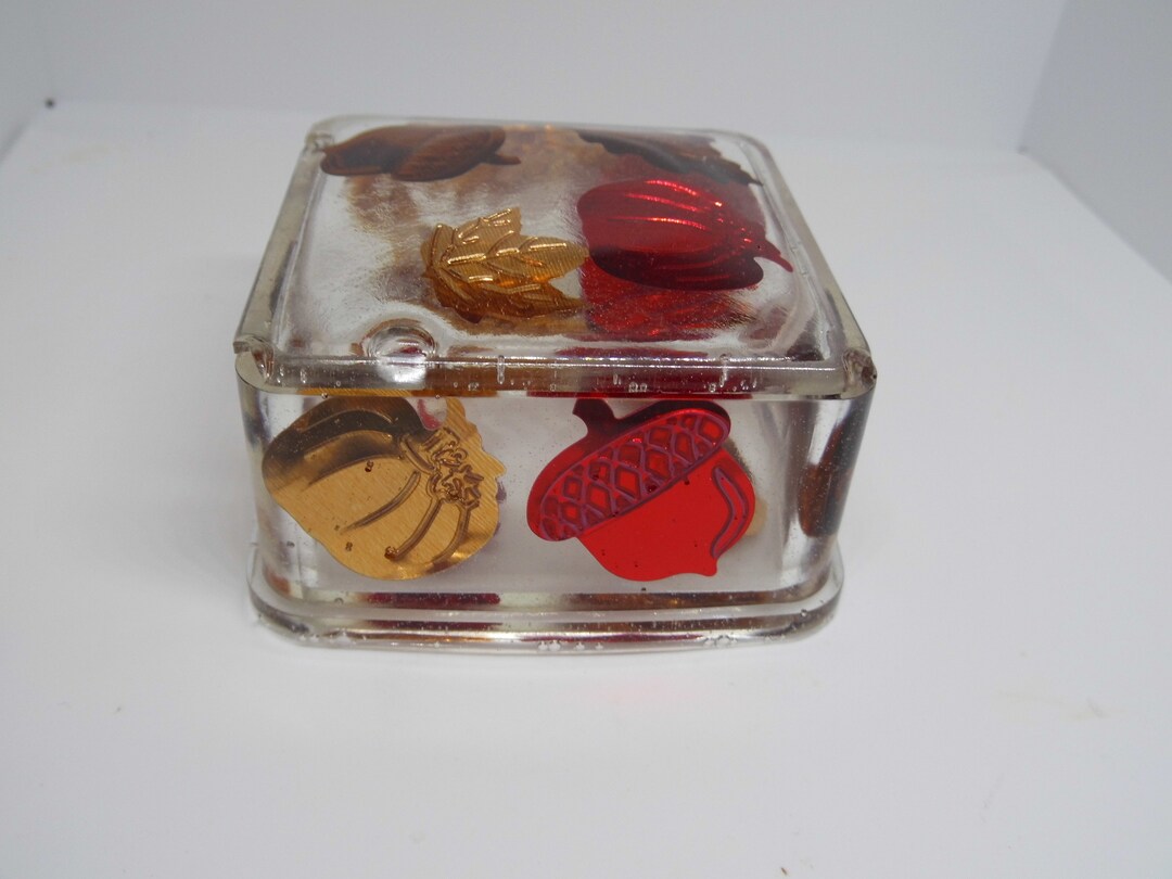 Ort Jar Autumn Fall Ort Container Trinket Box Cross Stitching Cross ...