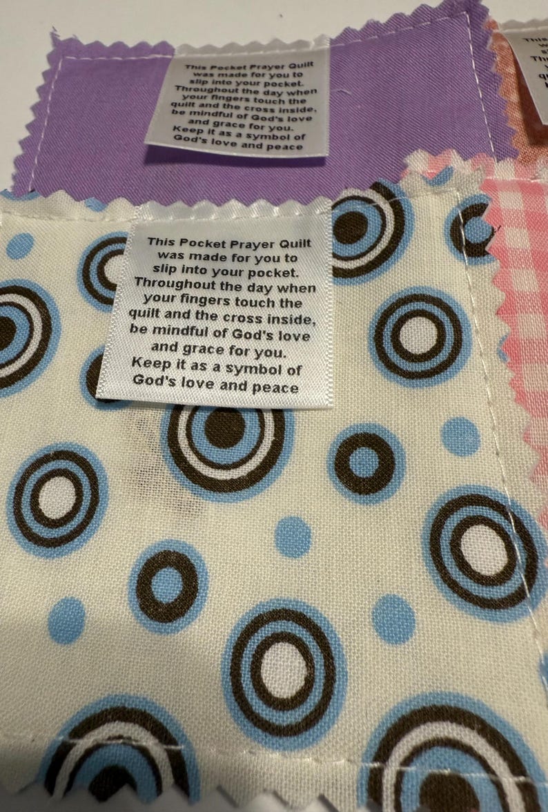 Pocket Prayer Quilt With Cross Inside | Adult or Childs | Prayer ...