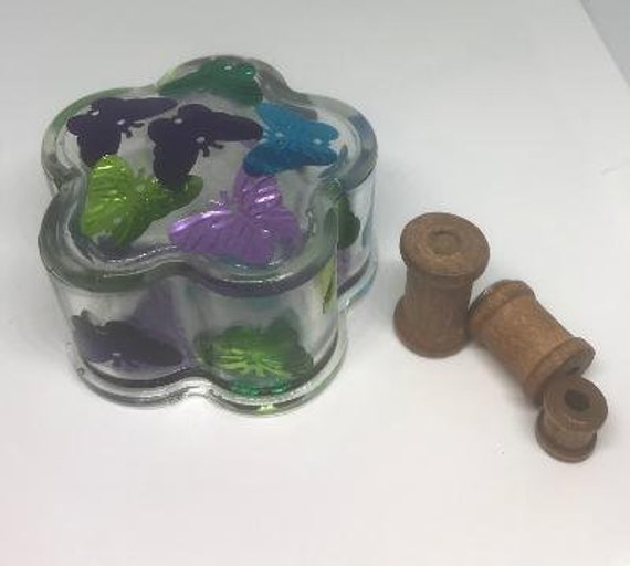 Ort Jar Butterflies Ort Container Trinket Box Cross | Etsy