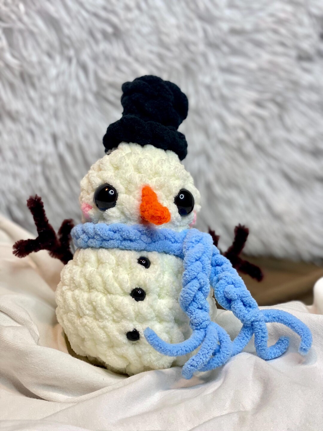 Snowball the Snowman | Handmade Crocheted Amigurumi Plushie - Etsy