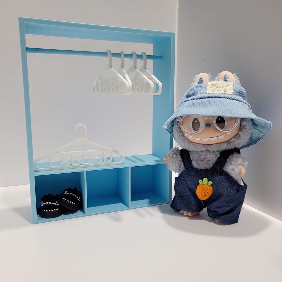 Labubu Closet With Hangers (pastel Colours) - Etsy