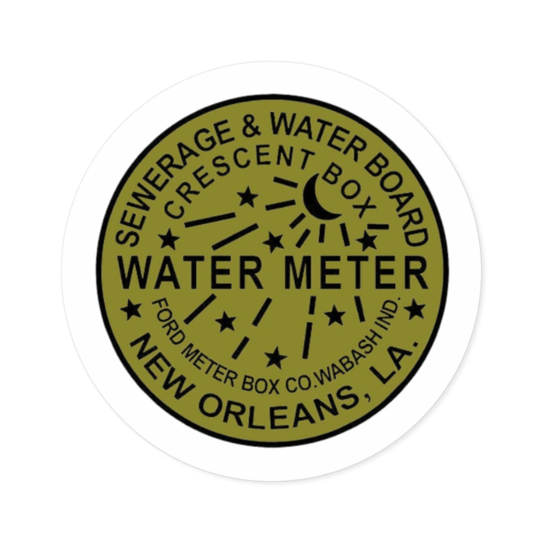 New Orleans Watermeter Sticker - Etsy