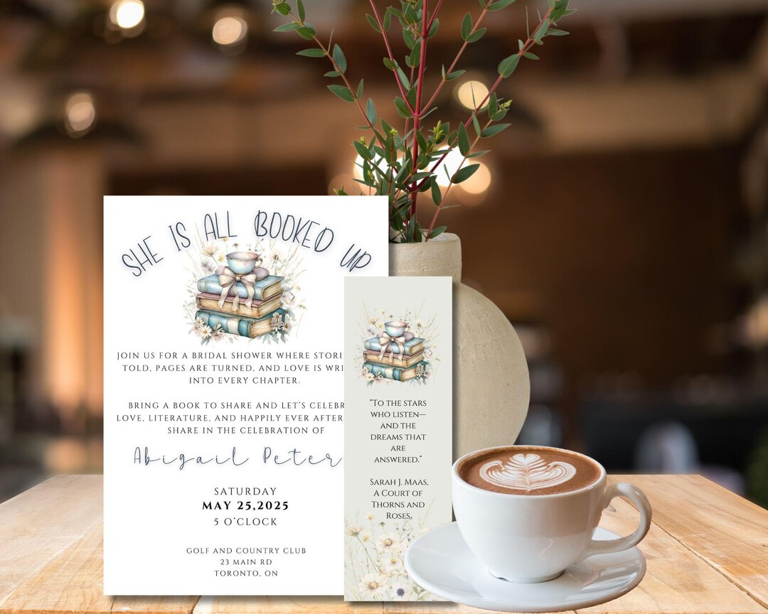 Booked up Bridal Shower, Book Bridal Shower, Whimsical Bridal Shower ...