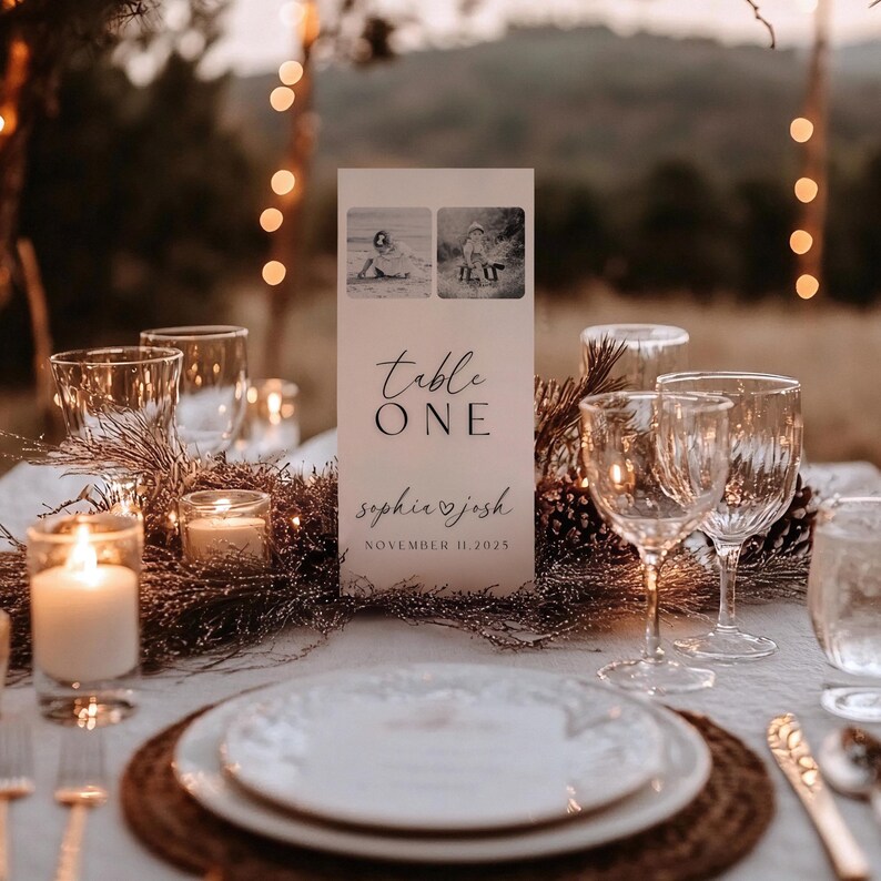 Trifold Wedding Menu, Elegant Table Sign, Simple Wedding Menu, Food and ...