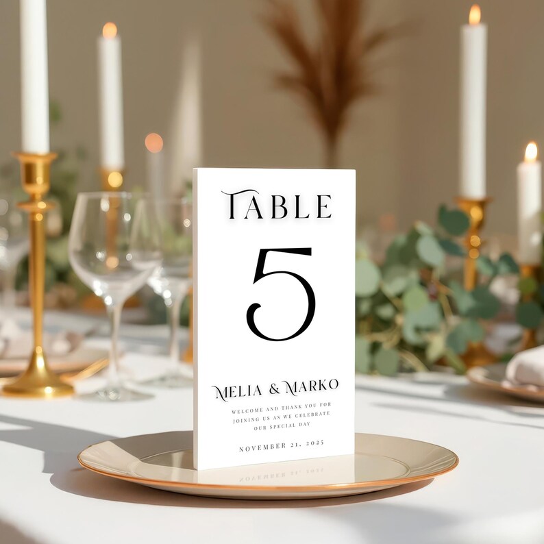 Trifold Wedding Menu, Elegant Table Sign, Simple Wedding Menu, Food and ...