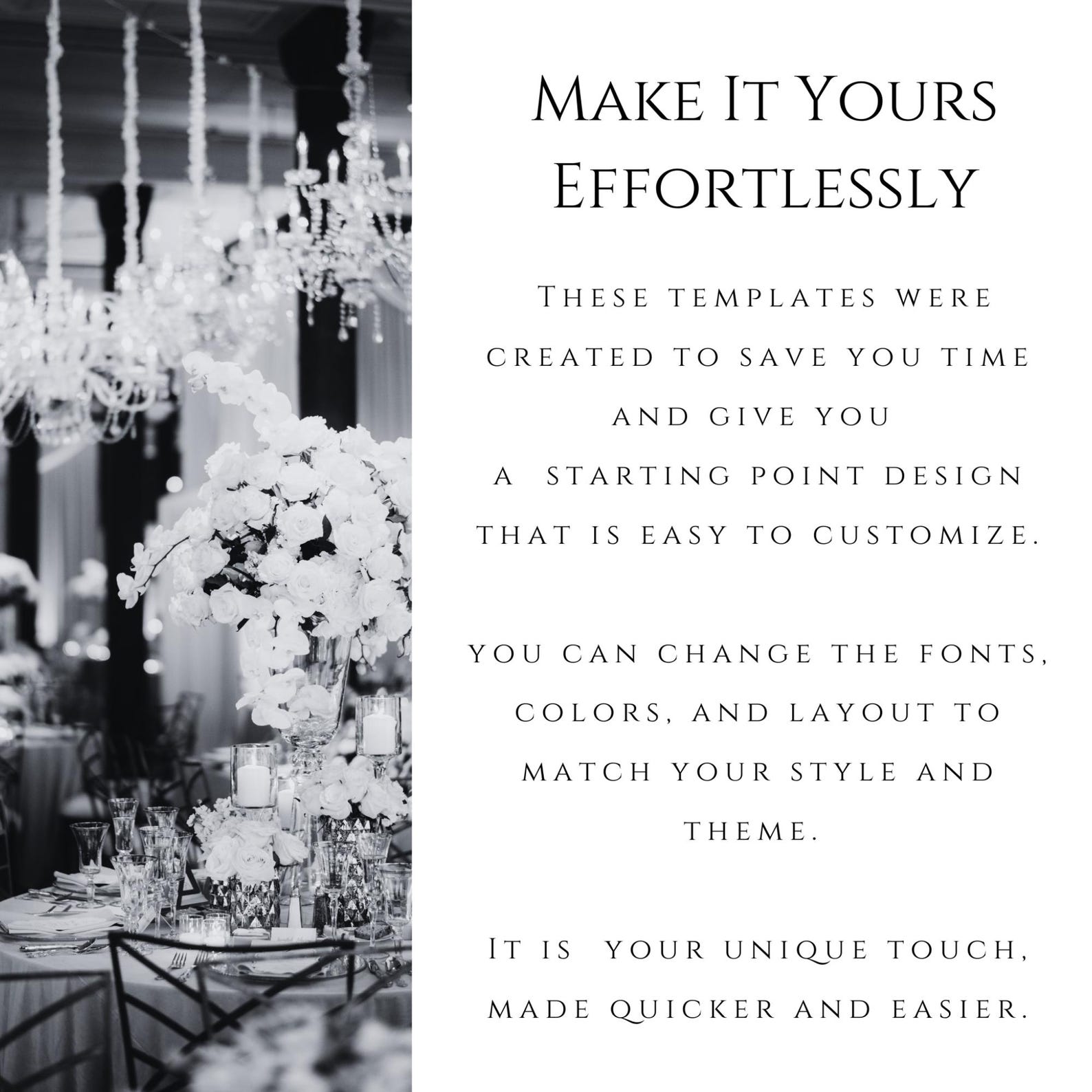 Trifold Wedding Menu, Elegant Table Sign, Simple Wedding Menu, Food and ...