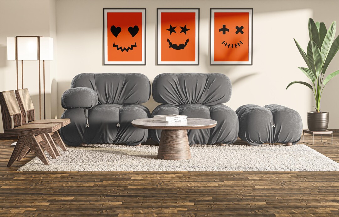 Wacky Pumpkin Faces, Cool Halloween Wall Art, Set of 3 Prints, Jack O ...