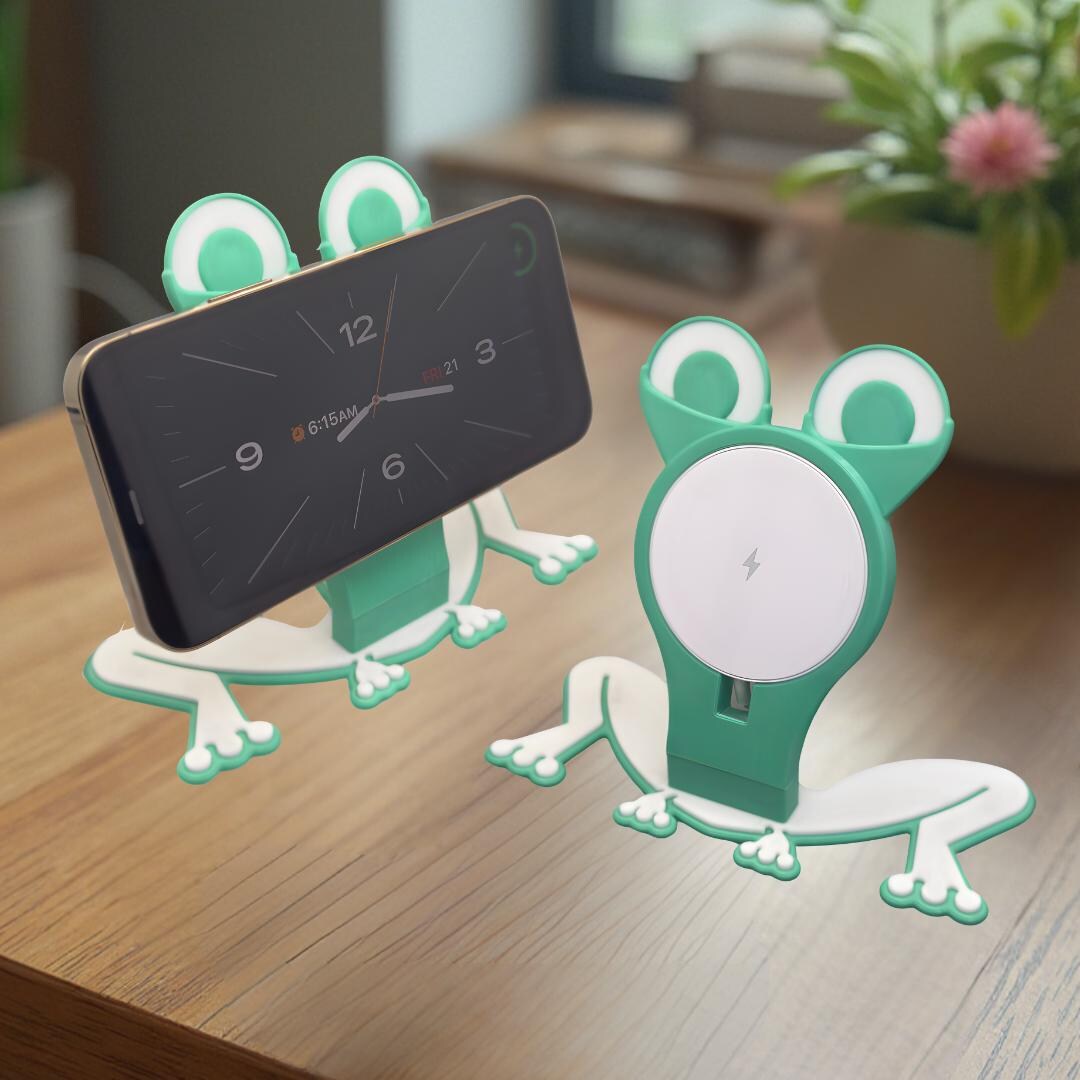 3D Printed Frog Phone Stand With 15W Wireless Charger - Etsy