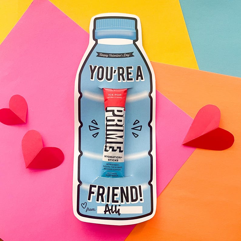 PRIME FRIEND Blue Valentine | Classroom Valentine's Day Cards ...