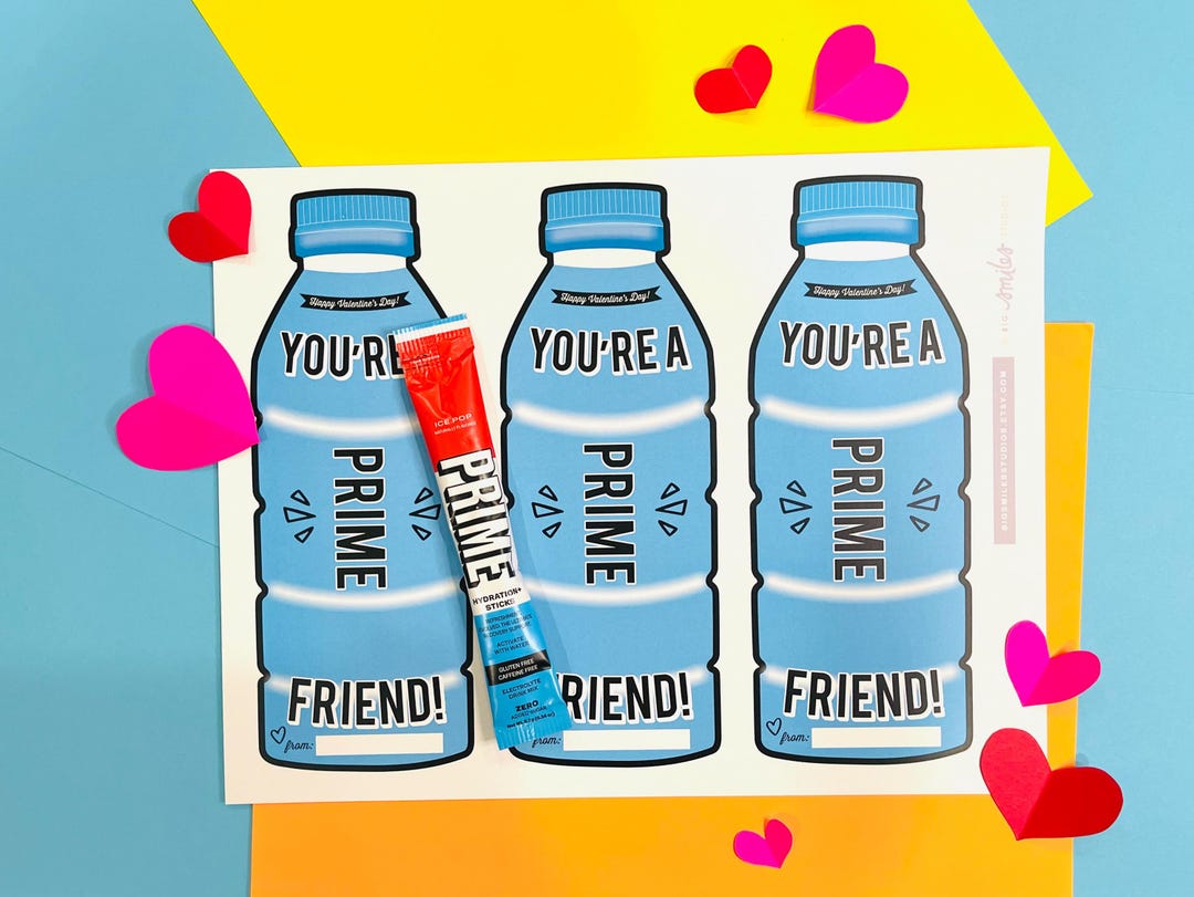 PRIME FRIEND Blue Valentine | Classroom Valentine's Day Cards ...
