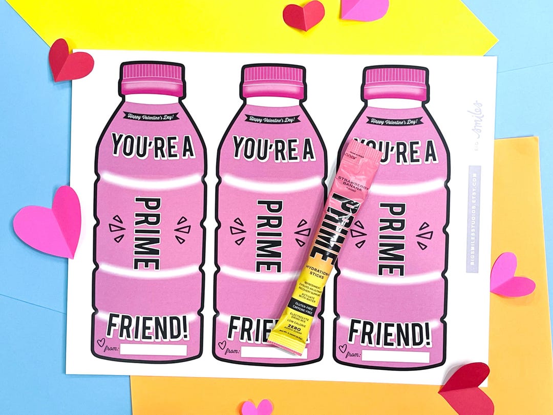 PINK PRIME VALENTINE • Classroom Valentine • Valentine Cards ...