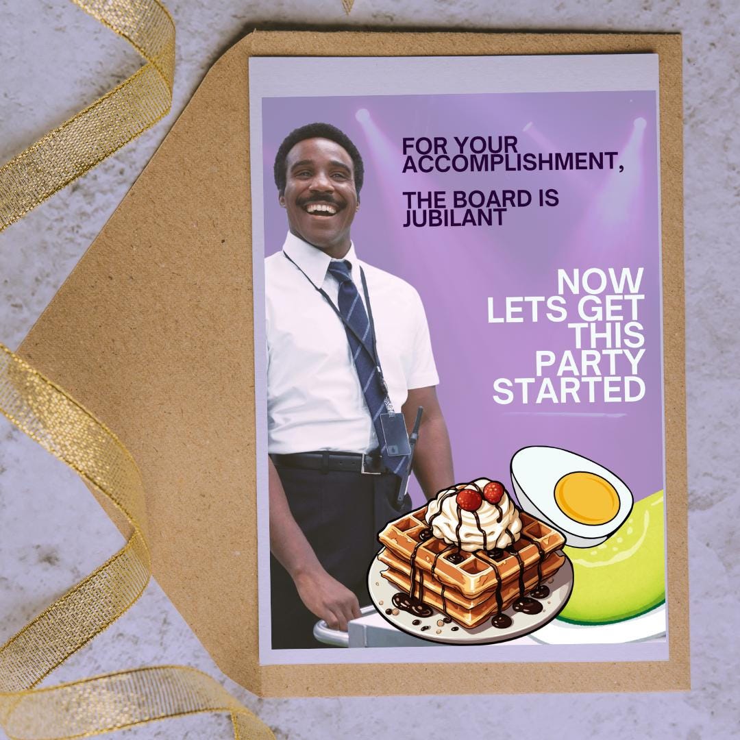 Severance Congratulations Card - Severance - the Board is Jubilant ...