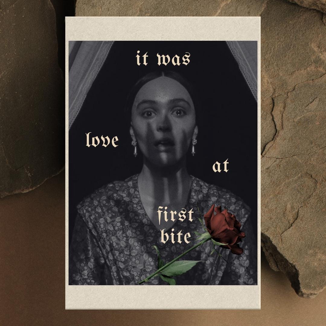 Nosferatu Valentines Day Card - Love at First Bite - Etsy