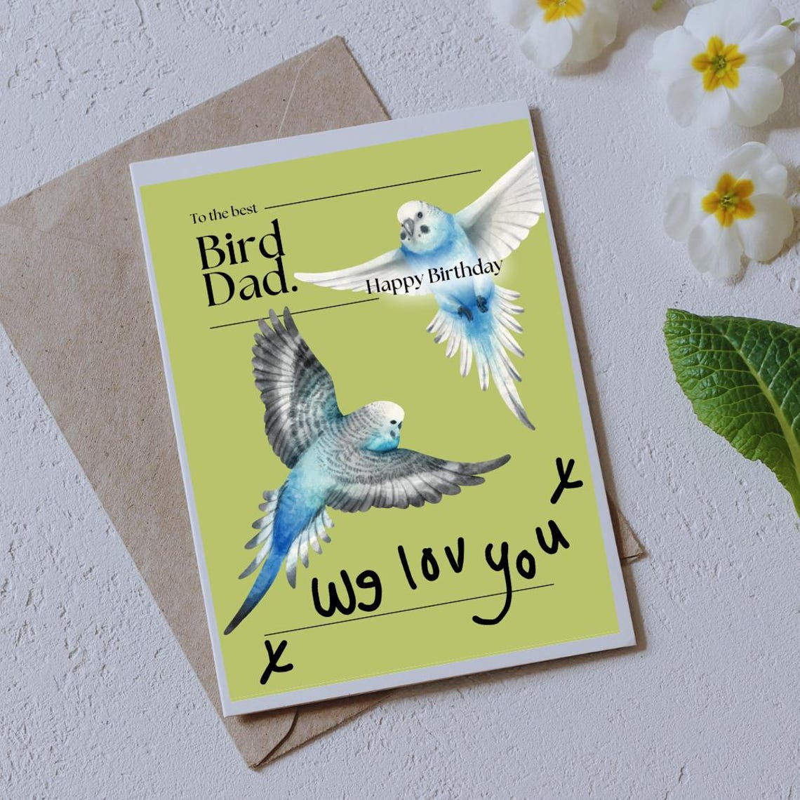 Printable Bird Dad Birthday Card: From the Little Birdies (digital ...