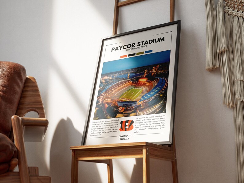 Paycor Stadium Poster | Cincinnati Bengals Poster Print | NFL Stadium ...