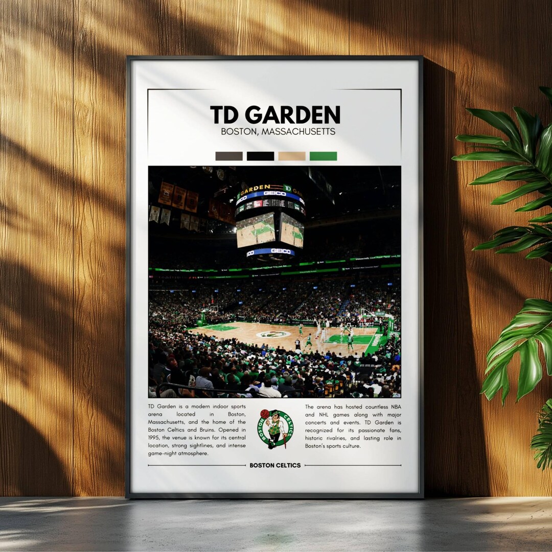 TD Garden Poster | Boston Celtics Poster Print | NBA Stadium Poster ...