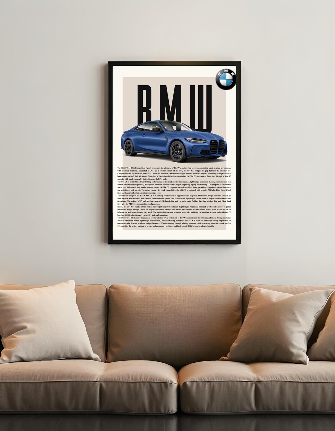 BMW M4 CS Poster | M4 Poster Print | Digital File Poster | Bmw Poster ...