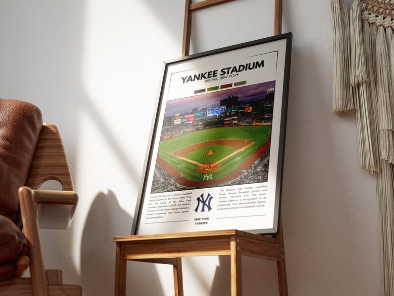 Yankee Stadium Poster | Yankees Poster Print | MLB Stadium Poster ...