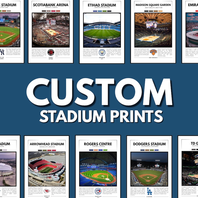 Digital Download Custom Stadium Poster | Custom Team Poster Print | NFL ...