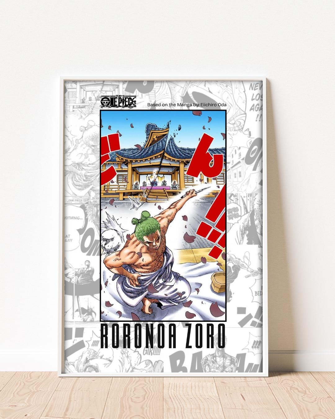 Roronoa Zoro Poster | One Piece Anime Wall Art | Manga Poster Print ...