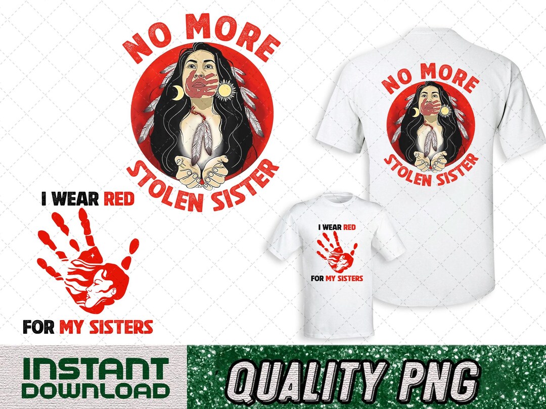 No More Stolen Sister PNG, Red Hand Native American PNG, Indigenous Red ...