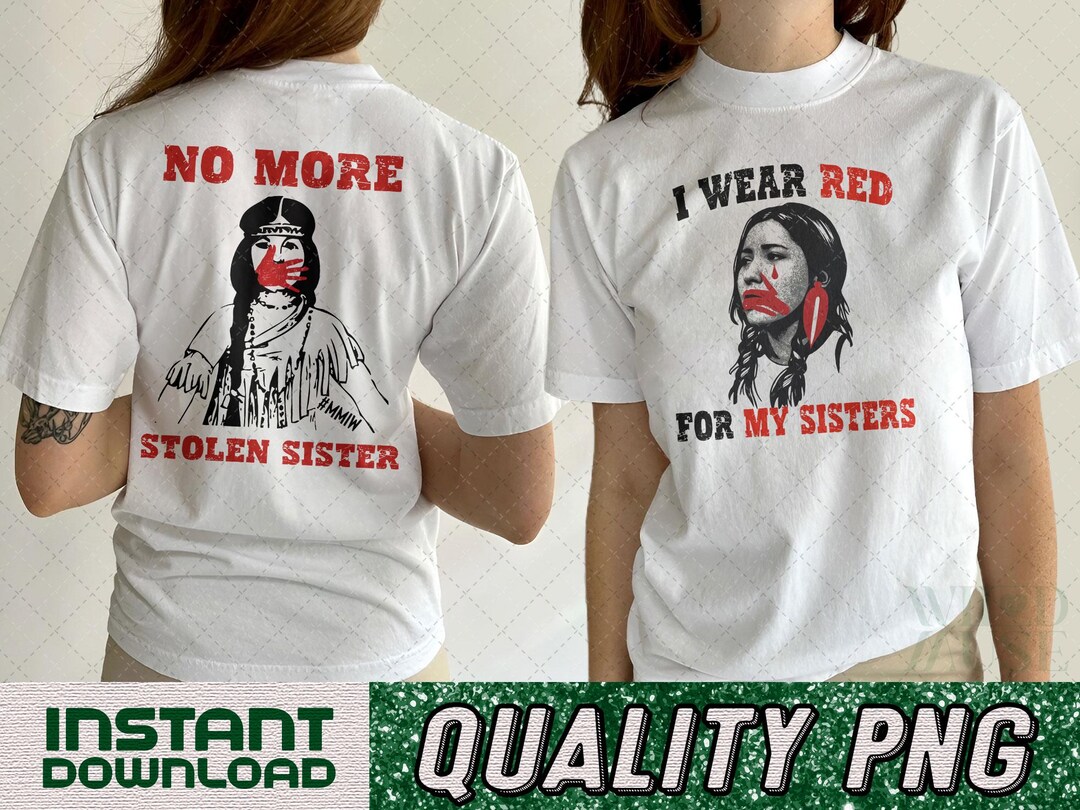 I Wear Red for My Sister PNG, No More Stolen Sister PNG, Red Hand ...