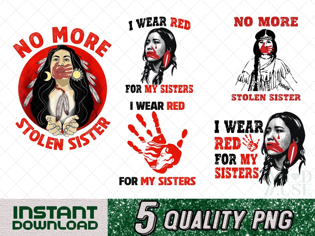 Bundle No More Stolen Sister 5 PNG, I Wear Red for My Sister PNG, Red ...