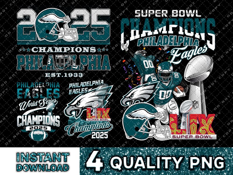 Bundle Eagles Champions 2025 PNG, Eagles Football Png, Eagles Game Day ...