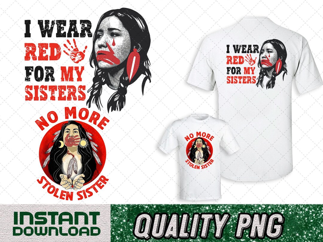 No More Stolen Sister PNG, Red Hand Native American PNG, Indigenous Red ...