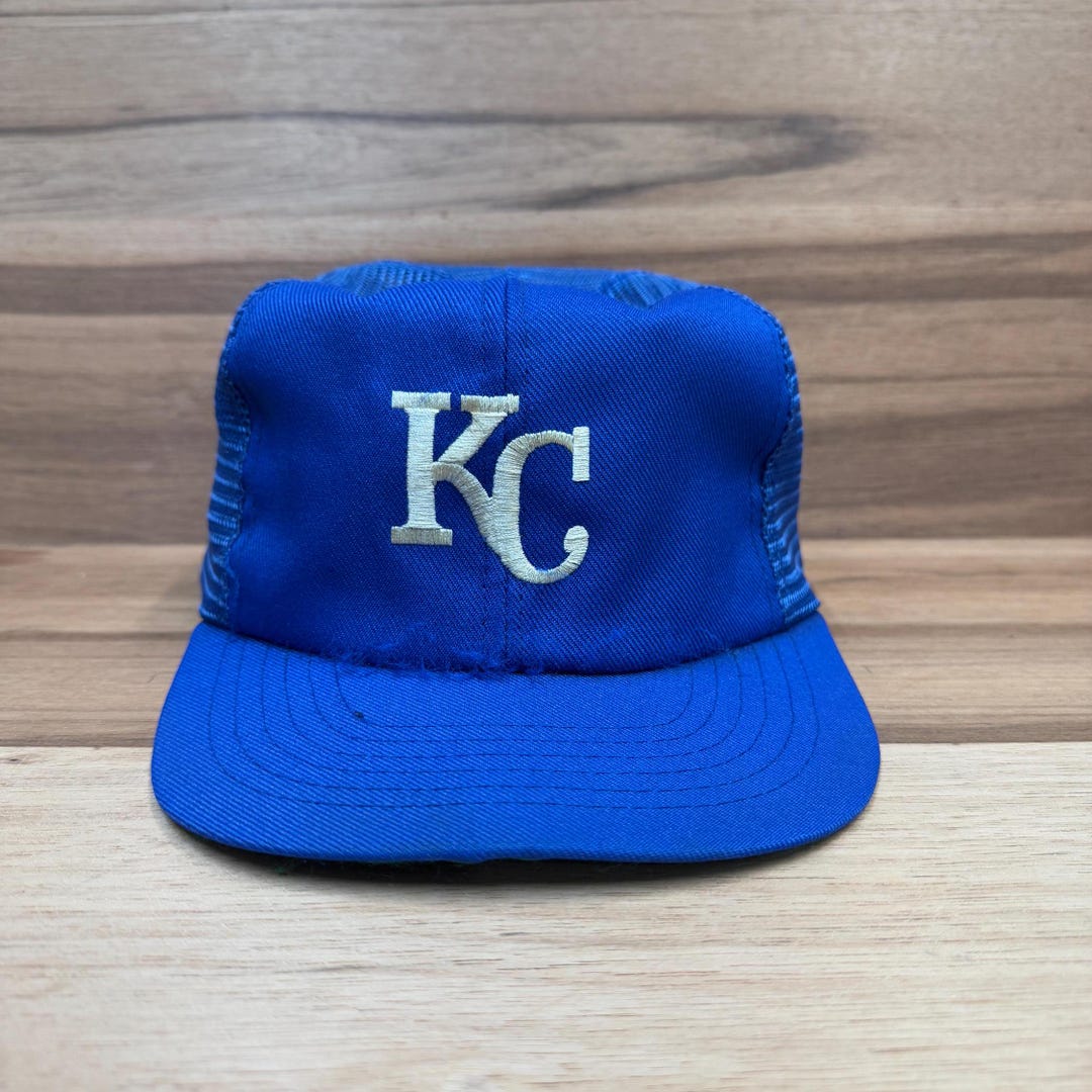 VTG Kansas City Royals Baseball Team Blue Trucker Mesh Snapback MLB ...