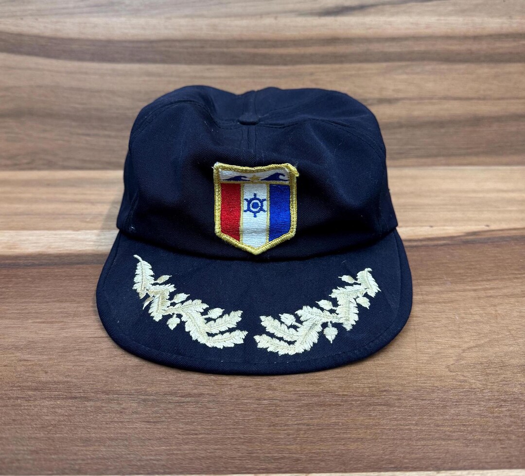 VTG Rare Astro Cap Henschel Captains Boating Blue Fitted Adjustable ...