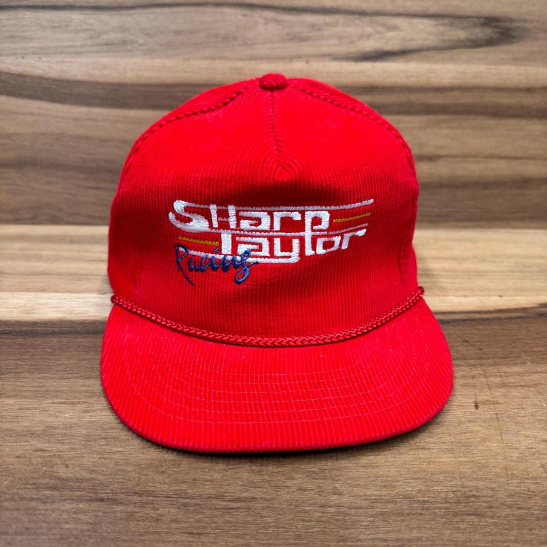 Sharp Taylor Racing Red Corduroy Trucker Baseball One Size Fits All Hat ...