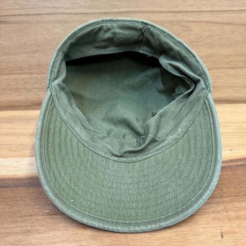 Vintage 1950 Korean War Era USGI HBT Herringbone Twill Fatigue Cap Size ...