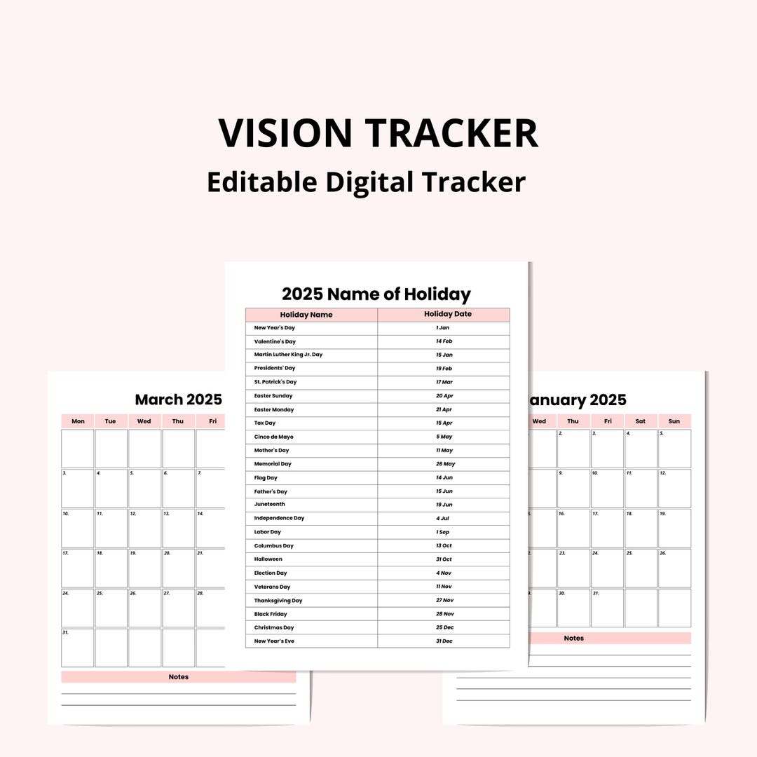 2025 Vision Board Planner | Digital Download | Goal Setting Workbook ...