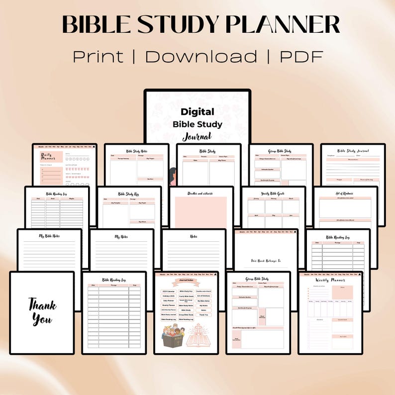 Editable Bible Study Planner, Prayer Journal, Bible Study Planner ...