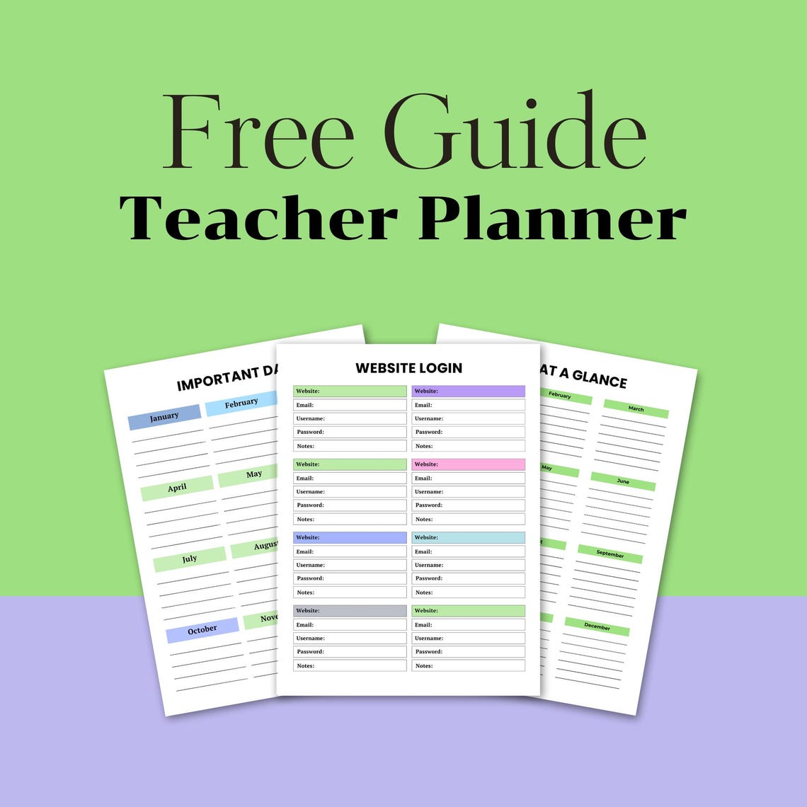 Editable Teacher Planner | Printable & Digital Lesson Plan Organizer ...