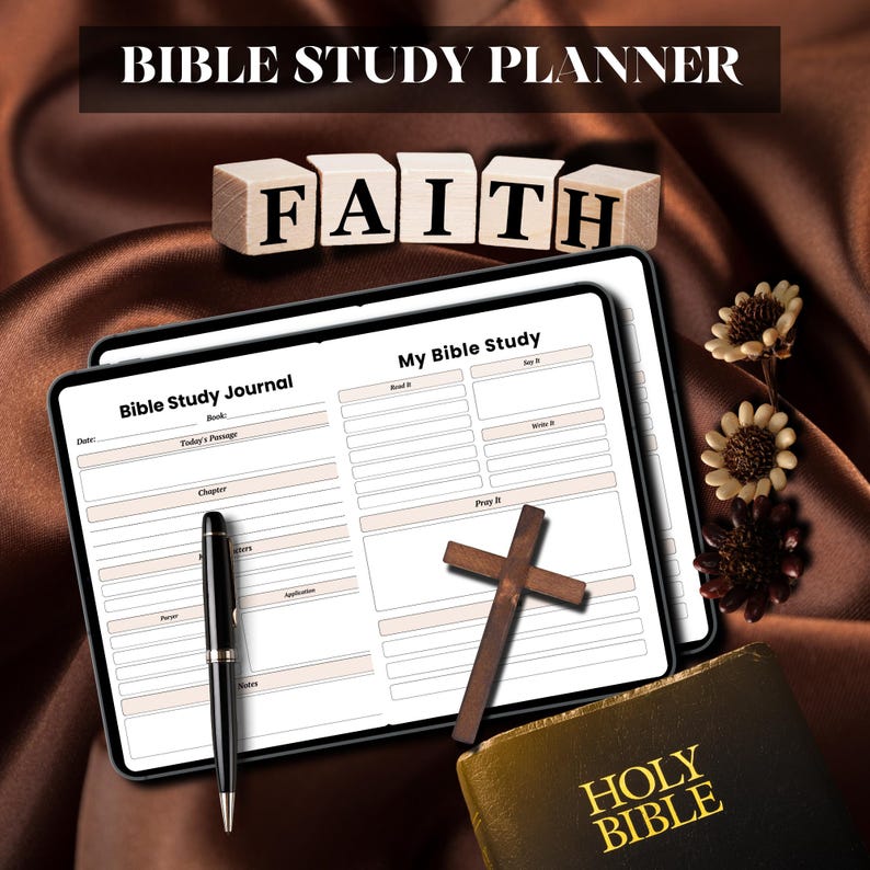 Editable Bible Study Planner, Digital Bible Journal, In-depth Bible ...